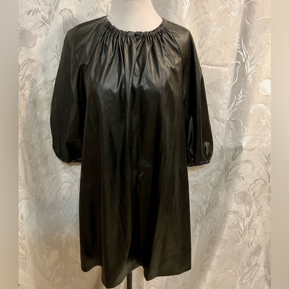 Who What Wear | Dresses | Who What Wear Black Faux Leather Aline ...